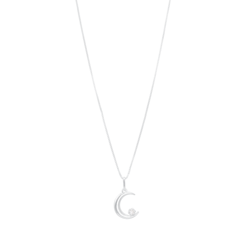 Colar de Lua com Zircônia em Prata 925 - PL22000 - Bruna Joias